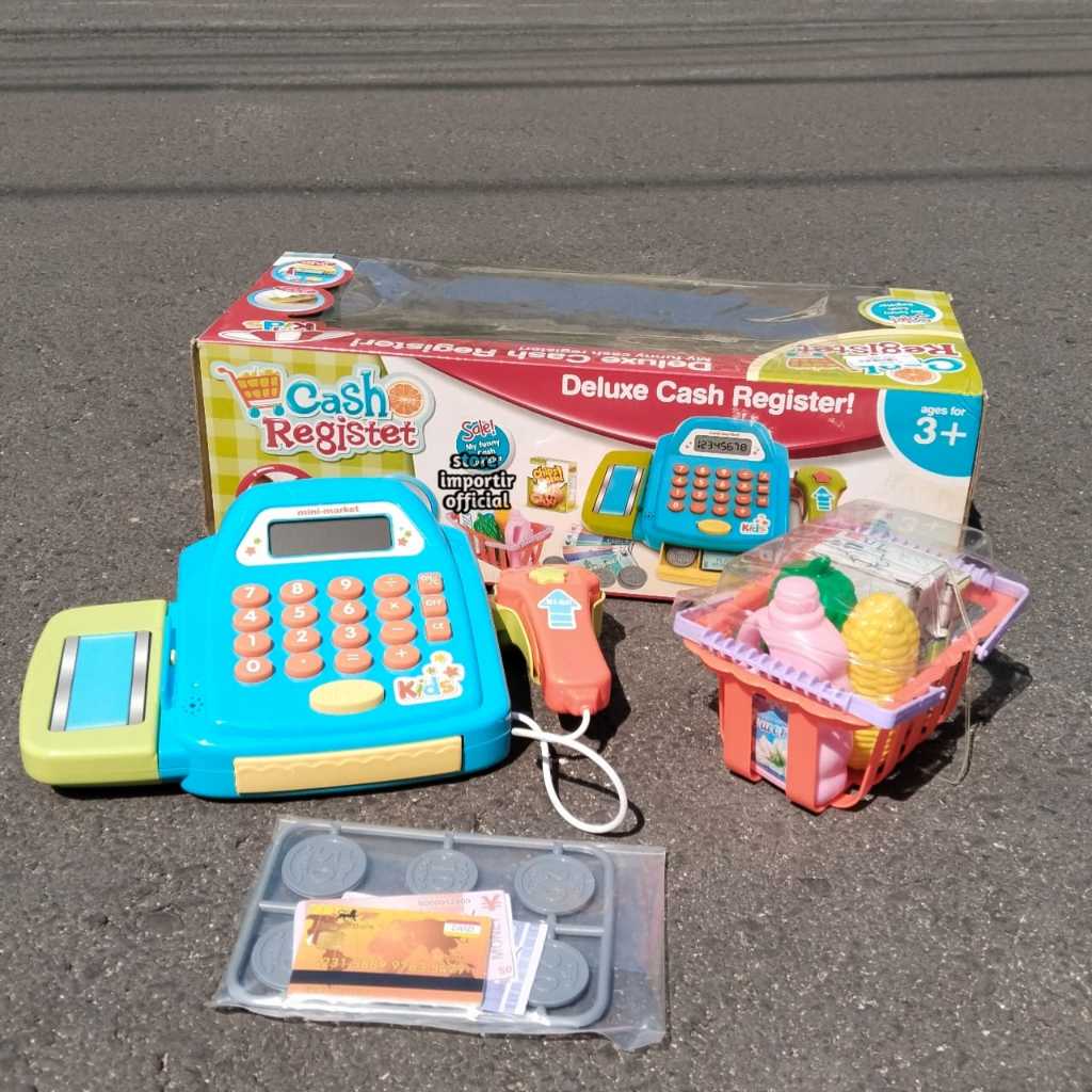 Jual Mainan Anak Kasir Set Lengkap SK 70C Deluxe Cash Register Shopping ...