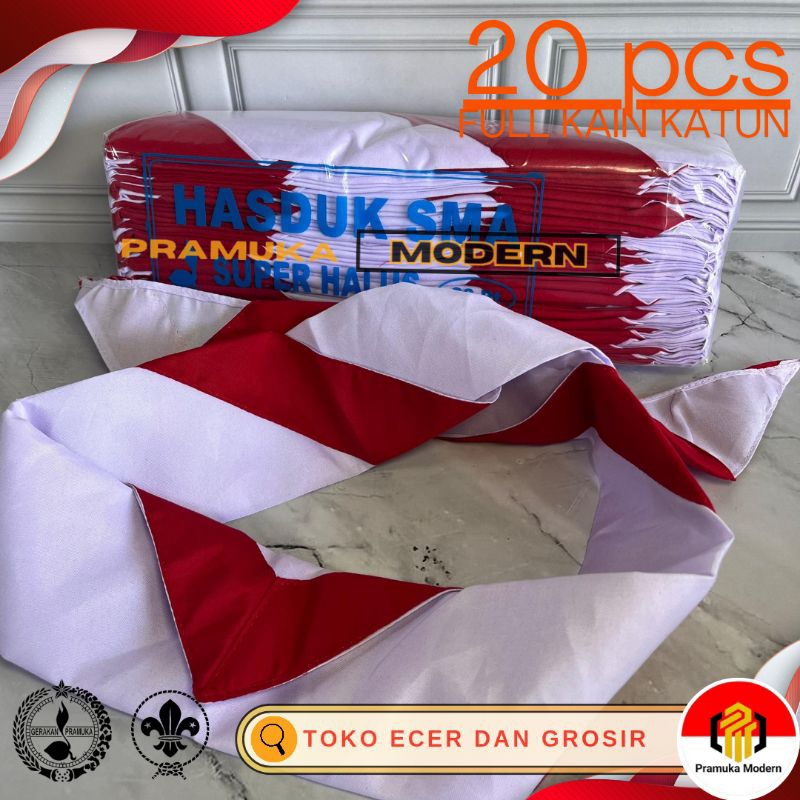 Jual 20 pcs hasduk pramuka SMA FULL KAIN super halus 120 cm kacu ...