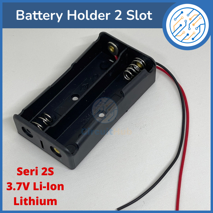 Jual Kotak Baterai/Battery Holder/Battery Case 2P 3.7V Li-Ion Lithium ...
