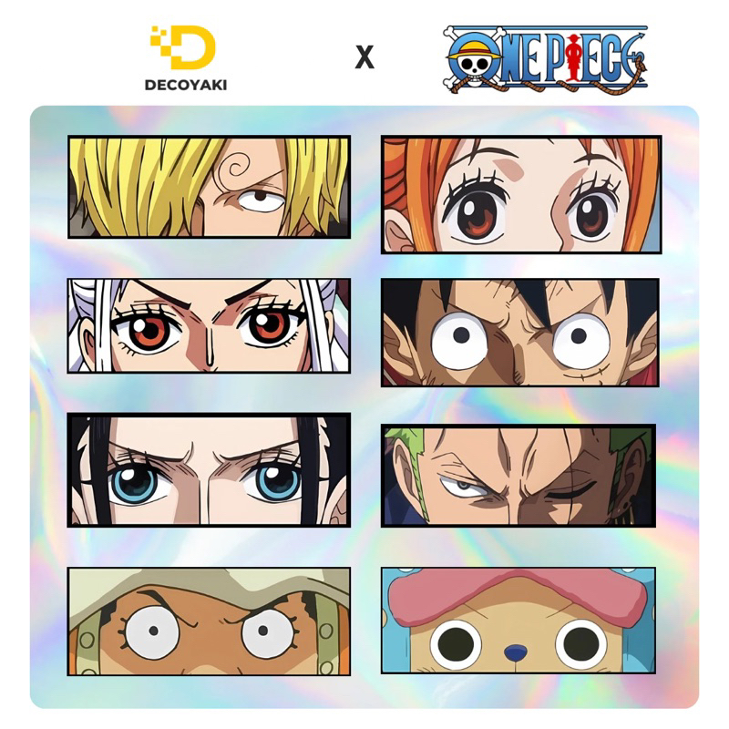 Jual Sticker Slap Hologram One Piece, Stiker Hologram Crew One Piece ...