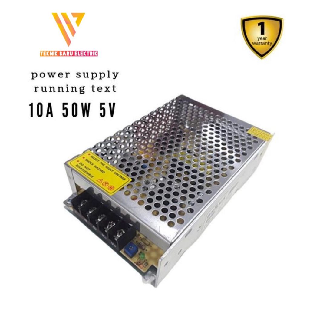 Jual POWER SUPPLY UNIT 10A 5V PSU 5VOLT 10 AMPERE INDOOR 50W - DC TRAVO ...