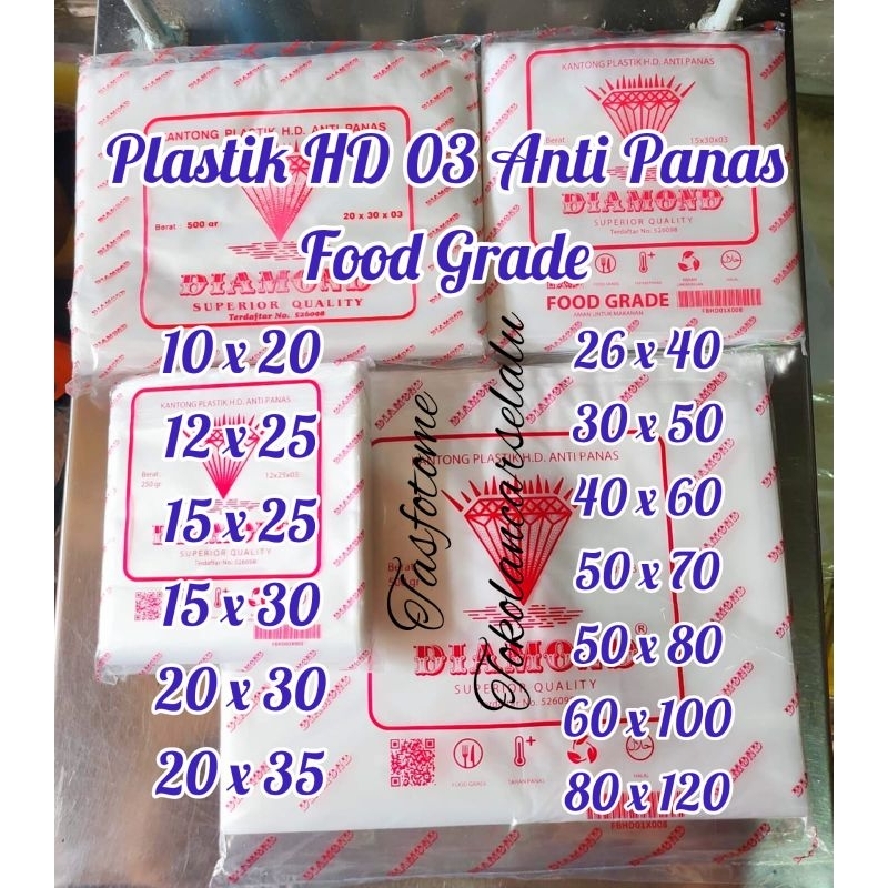 Jual Plastik HD anti panas Tebal 03 Food Grade Makanan Kuah Sayur Kue ...