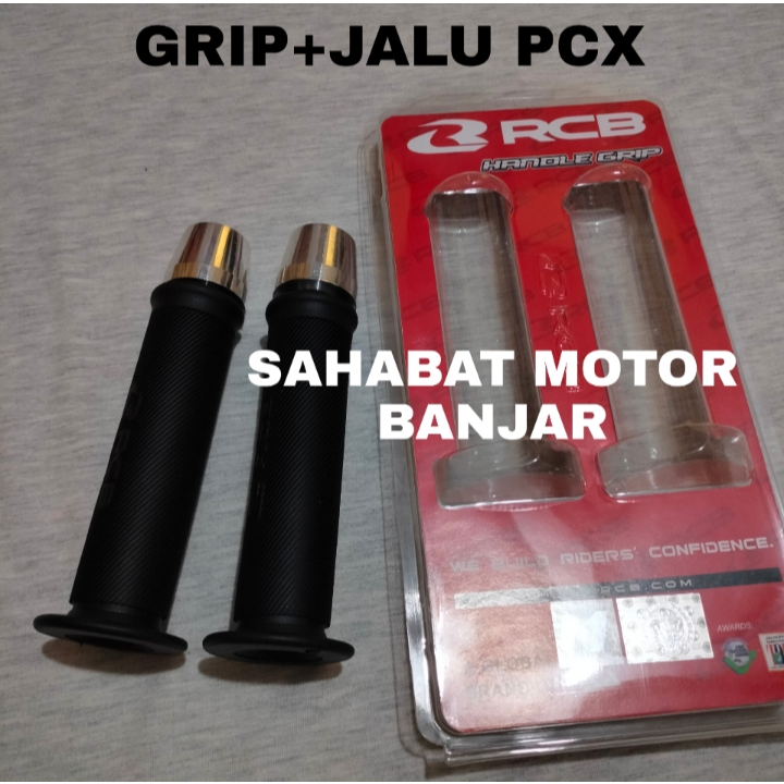 Jual Hand Grip Handgrip RCB Bulu HG66 Hitam Set Jalu Pcx Chrome - Karet ...
