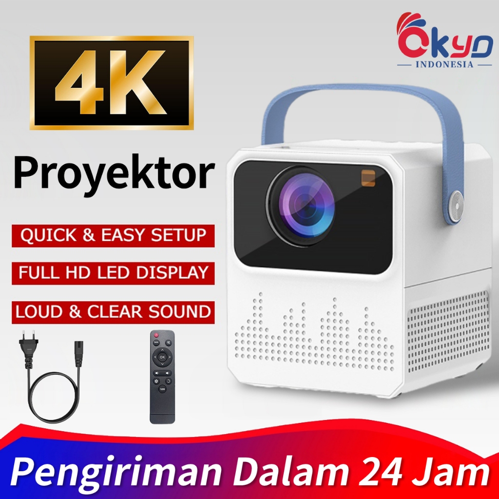 Jual 6500 Lumens Smart Projector Auto-Focus proyektor mini portable ...
