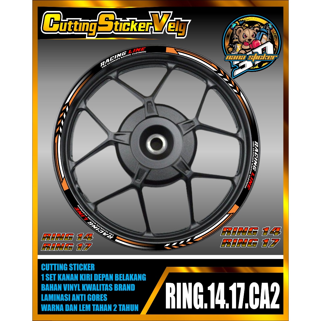 Jual Stiker velg universal ring 14, ring 17 untuk semua Velg Motor ...