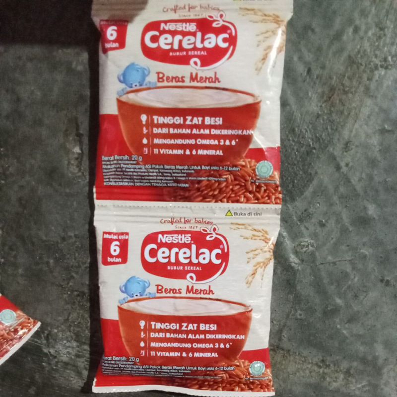 Jual Nestle Cerelac Beras merah 6+ 20g ( 1renceng 8pcs) | Shopee Indonesia