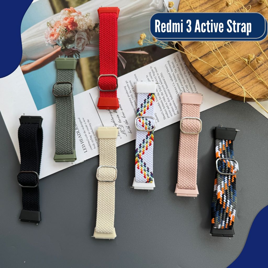 Jual Elastic Strap Redmi Watch 3 ACTIVE Tali Jam | Xiaomi Watch 3 ACTIVE Bahan Elastic | Shopee ...