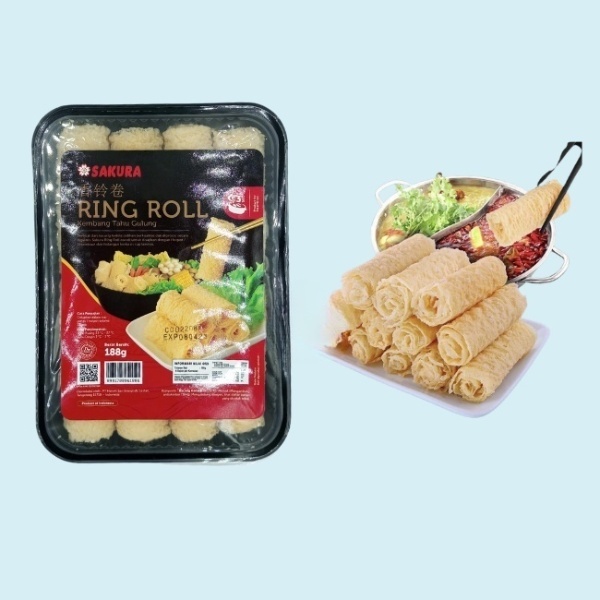 Jual Sakura Ring Roll Kembang Tahu Gulung 188gram Hotpot Bell Roll Tahu ...
