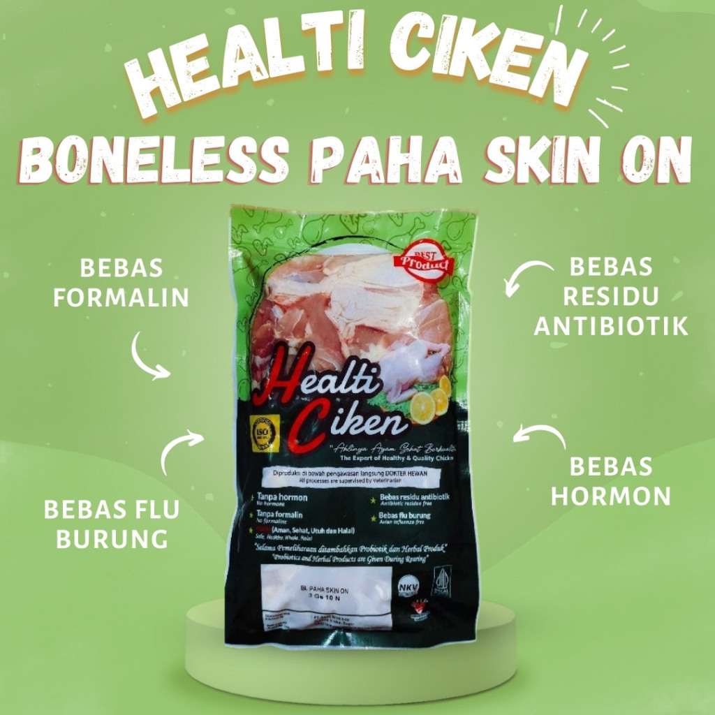 Jual Healti Ciken - Ayam Boneless Paha Skin On - Healthy Chicken ...