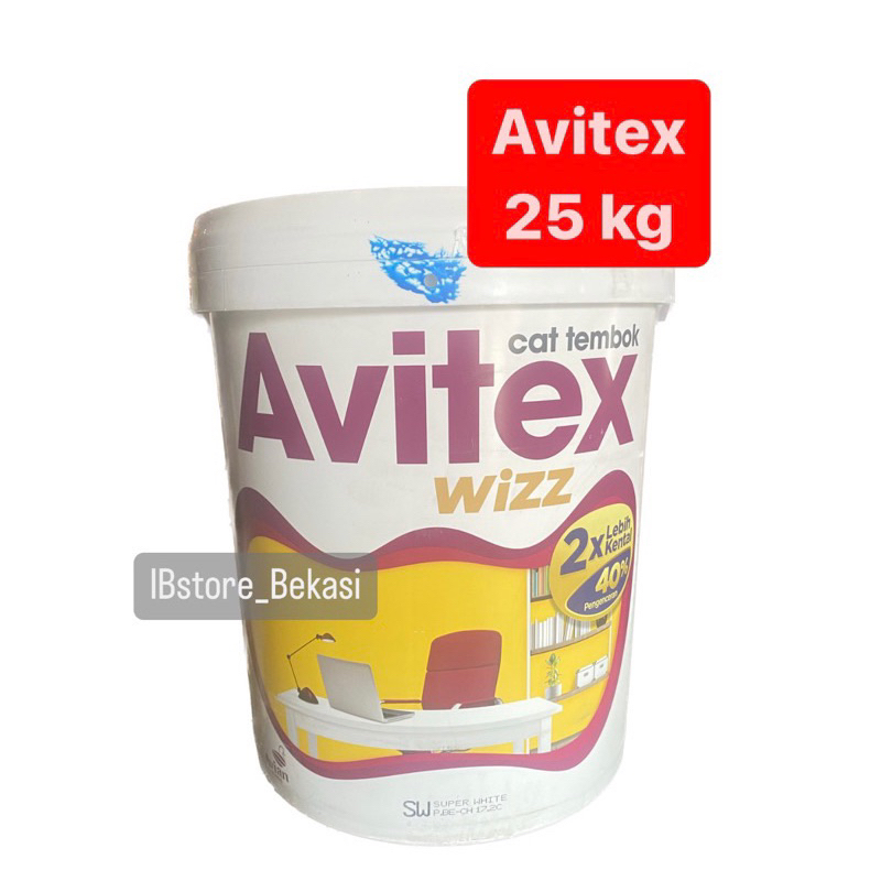 Jual Cat Tembok AVITEX Wizz 25 Kg Super White Avian Brands | Shopee ...