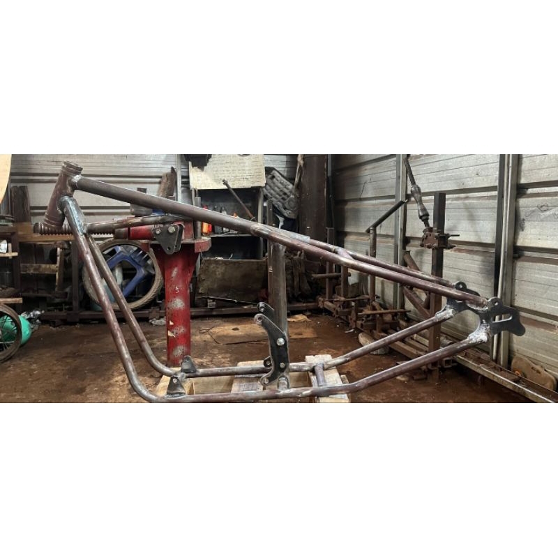 Jual rangka chopper dudukan mesin Scorpio Binter GL tiger engine ...