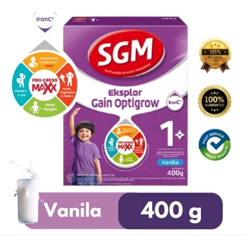 Jual SGM Eksplor Gain Optigrow 1 Vanilla Susu Bubuk 400 g [MAKSIMAL ...