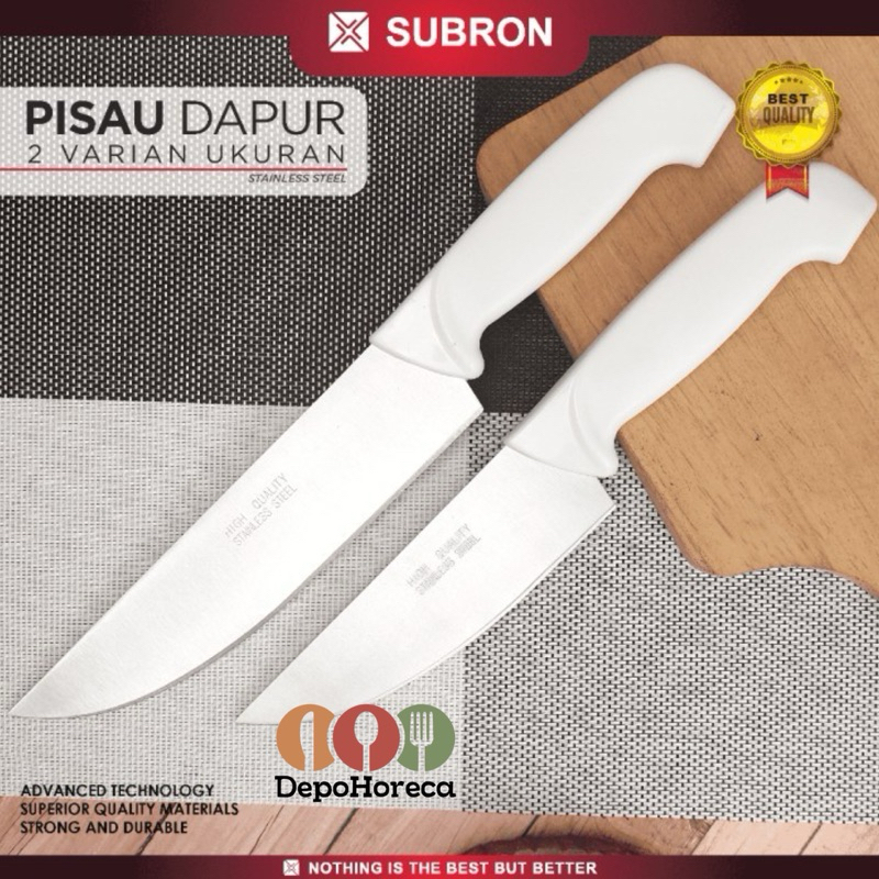Jual SUBRON Pisau Dapur Stainless Steel 28cm 33cm Tajam Kitchen Chef ...