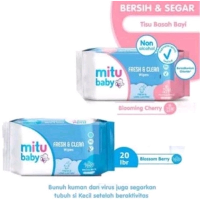 Jual MITU BABY WIPES 20 sheet | Shopee Indonesia