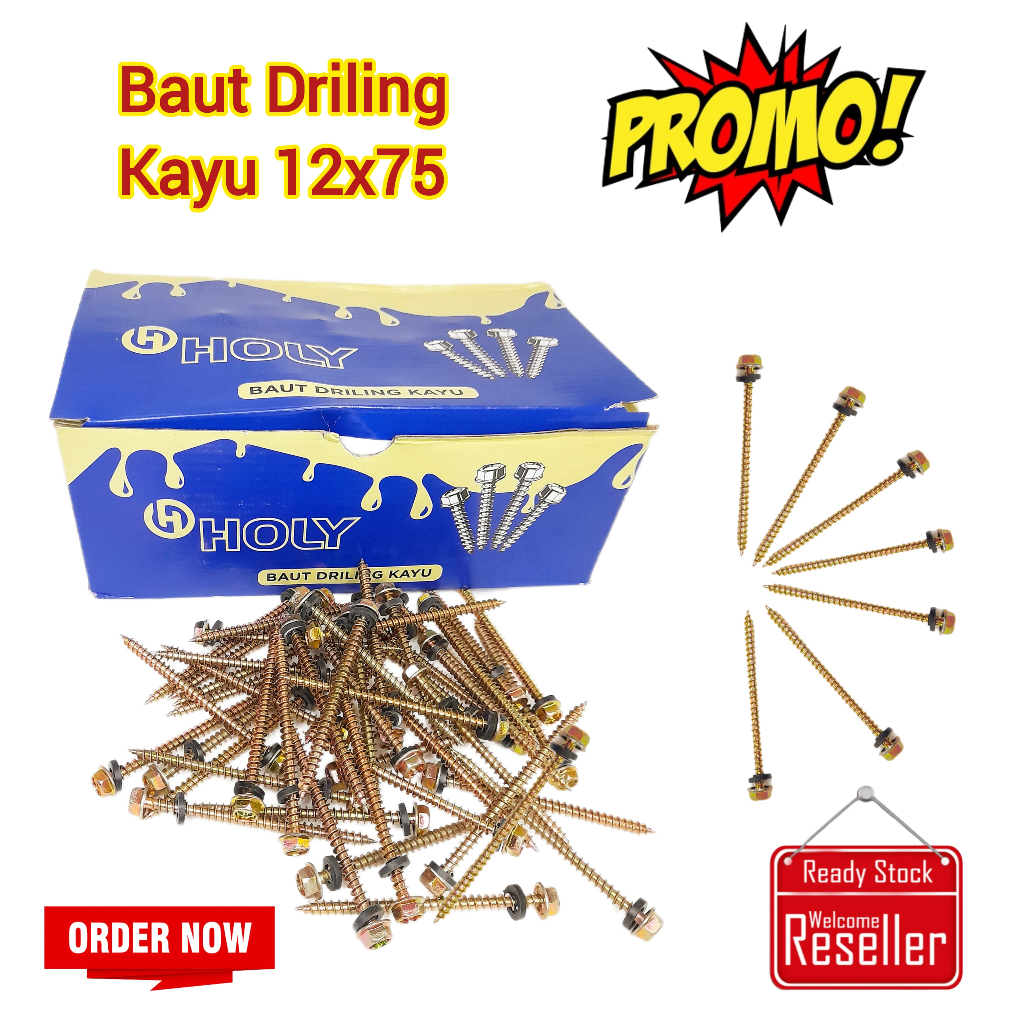 Jual Roofing Driling Kayu 12x75 Baut Rufing 12 X 75 7,5mm Baut ...