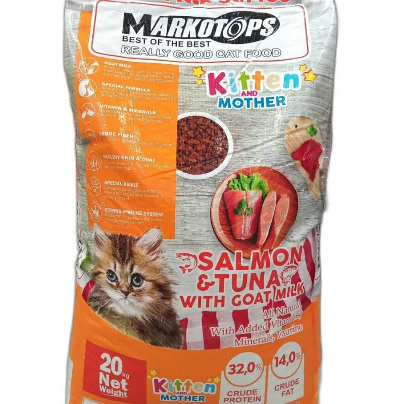 Jual markotops kitten n mother salmon&tuna 20kg | Shopee Indonesia