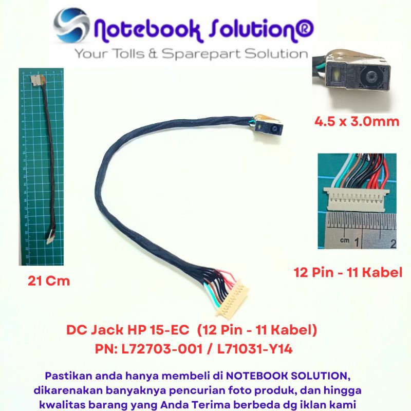 Jual DC Jack Power HP 15-EC 15-EC0013DX L71031-F21 L71031-Y14 untuk ...