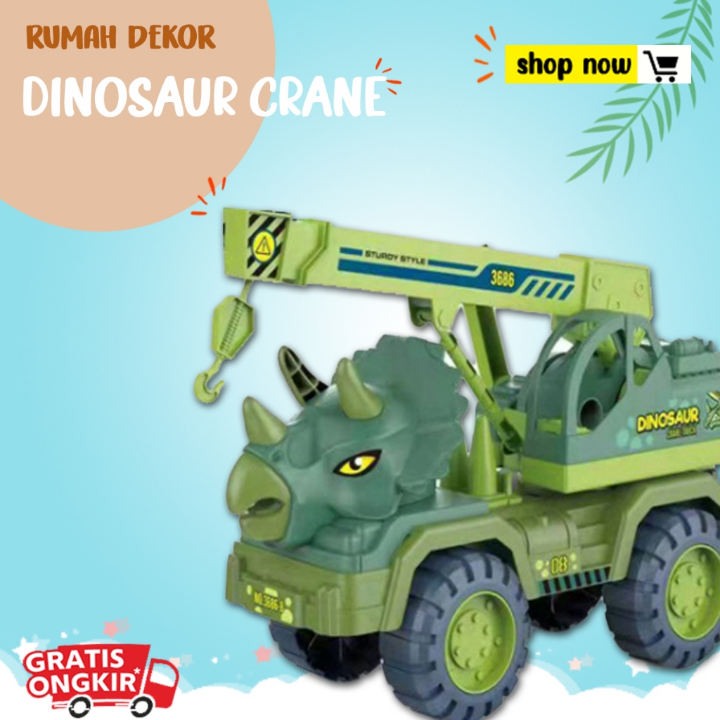 Jual Mainan Anak Mobil Dino Dinosaur Dinosaurus Konstruksi Excavator ...