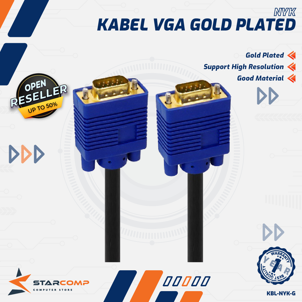Jual Kabel VGA NYK GOLD PLATED | Shopee Indonesia