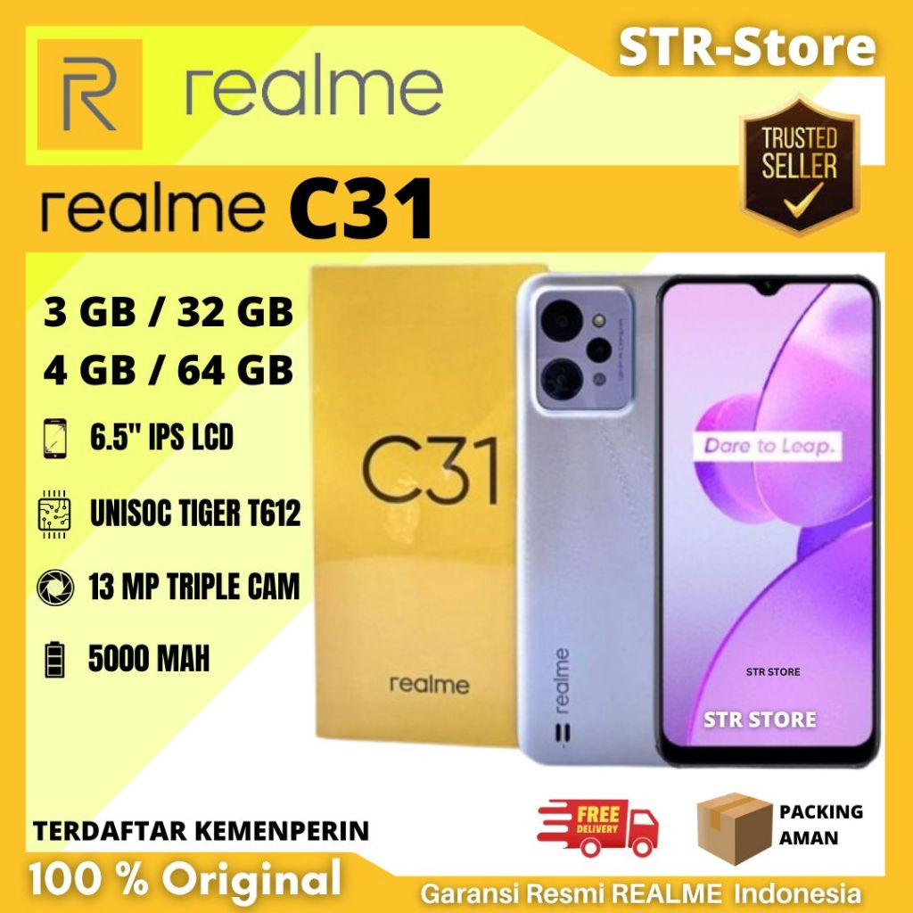 Jual REALME C31 4/64 GB REALME C31 3/3 GB GARANSI RESMI REALME C31 RAM ...