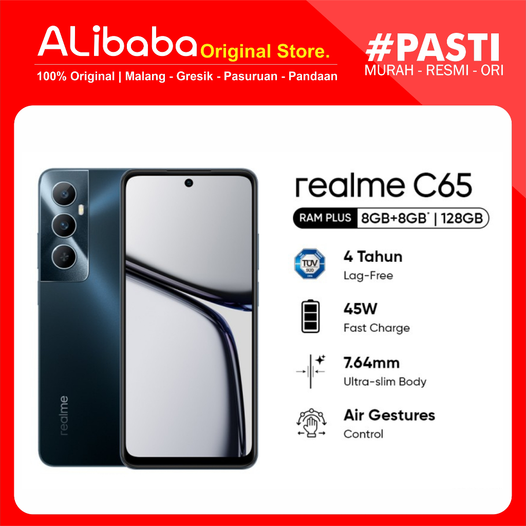 Jual realme C65 HP 8*8+128GB Garansi Resmi | Shopee Indonesia