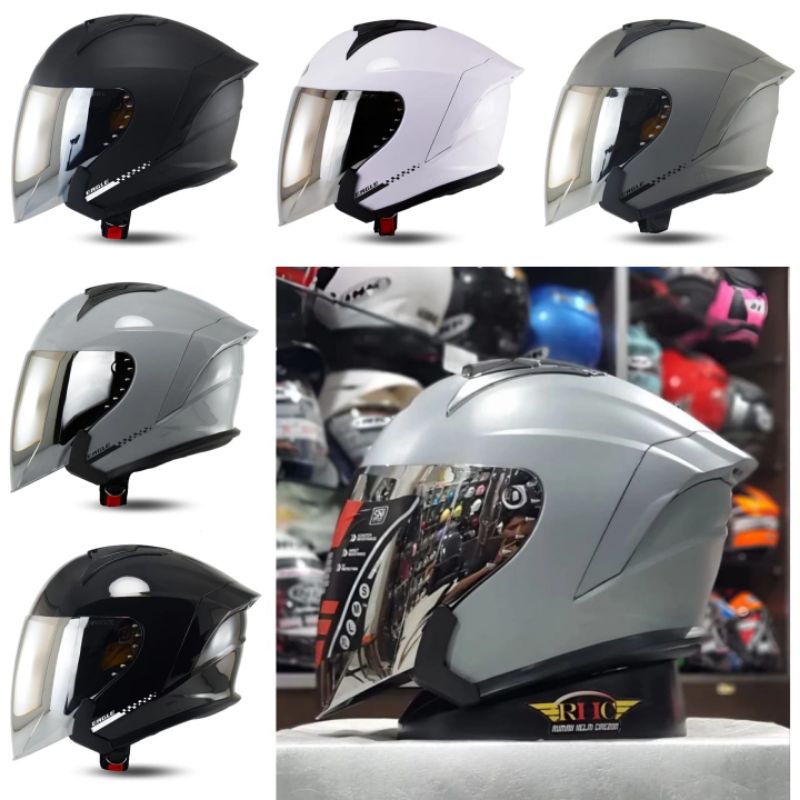 Jual helm r-six eagle solid | Shopee Indonesia