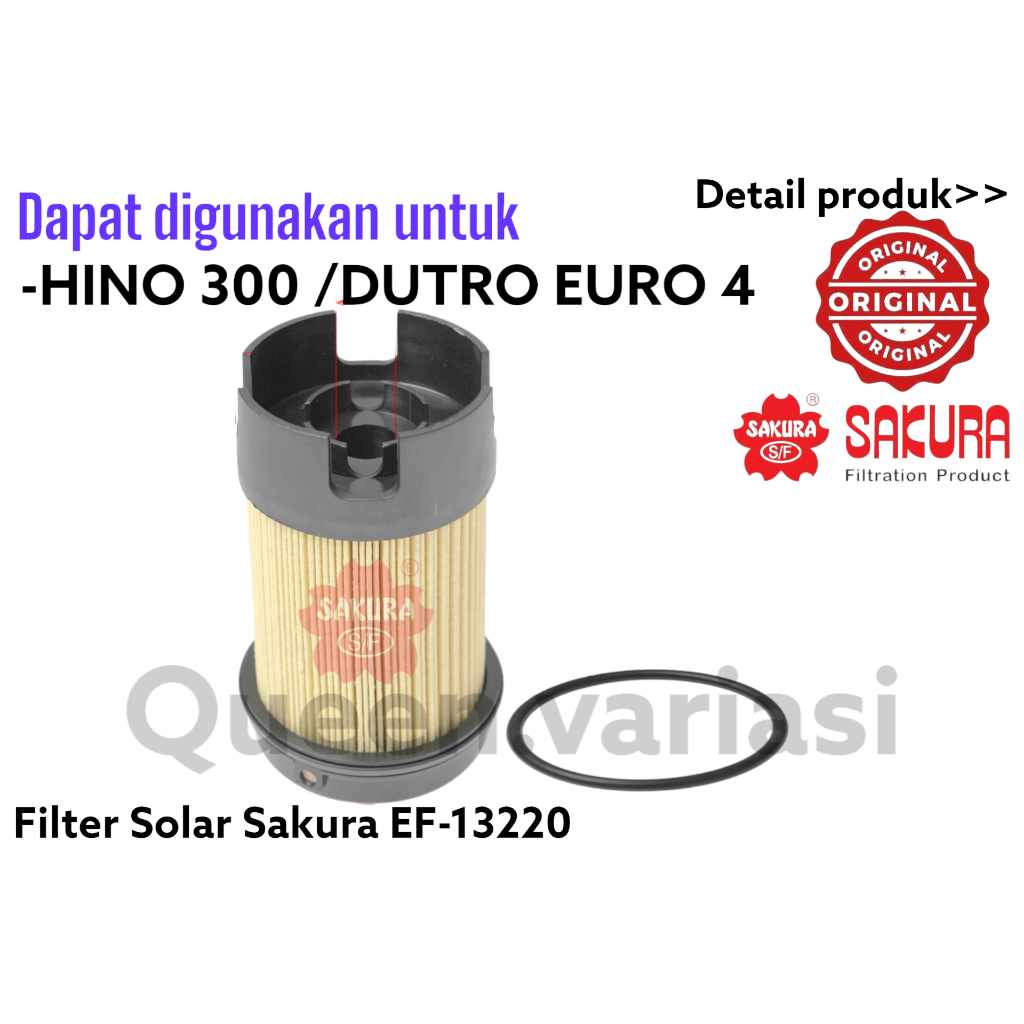 Jual FILTER SOLAR HINO DUTRO 300 EURO 4 SAKURA EF-13220 | Shopee Indonesia