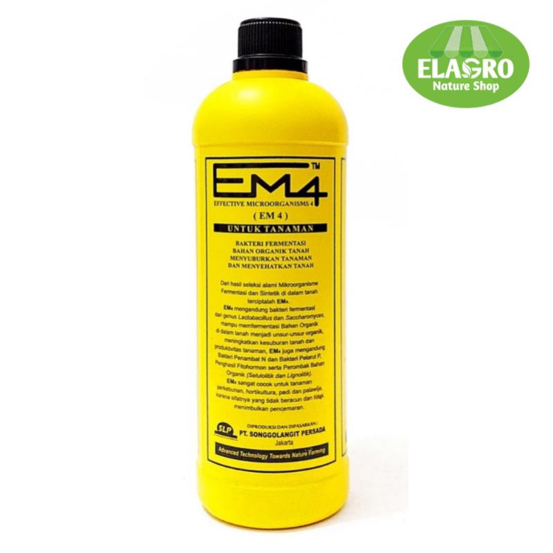 Jual pupuk cair organik EM4 kuning untuk pertanian 1 liter | Shopee ...