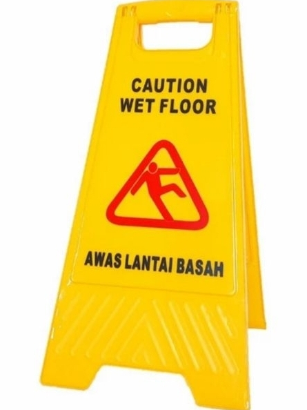 Jual Sign Penanda Lantai Basah A form Signage Wet Floor kuning | Shopee ...