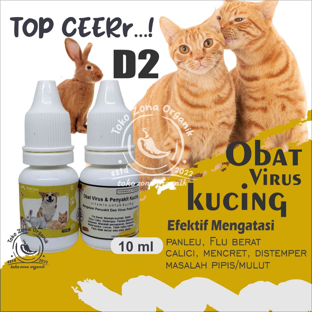 Jual Obat Kucing Flu Berat, Virus , Panleu, Calici, Distemper, Mencret ...