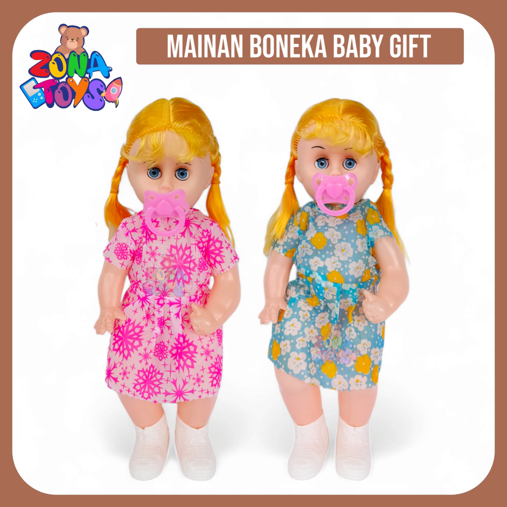 Jual Mainan Anak Boneka Baby Gift Bayi Dot Bisa Nangis Dan Bunyi Mama ...