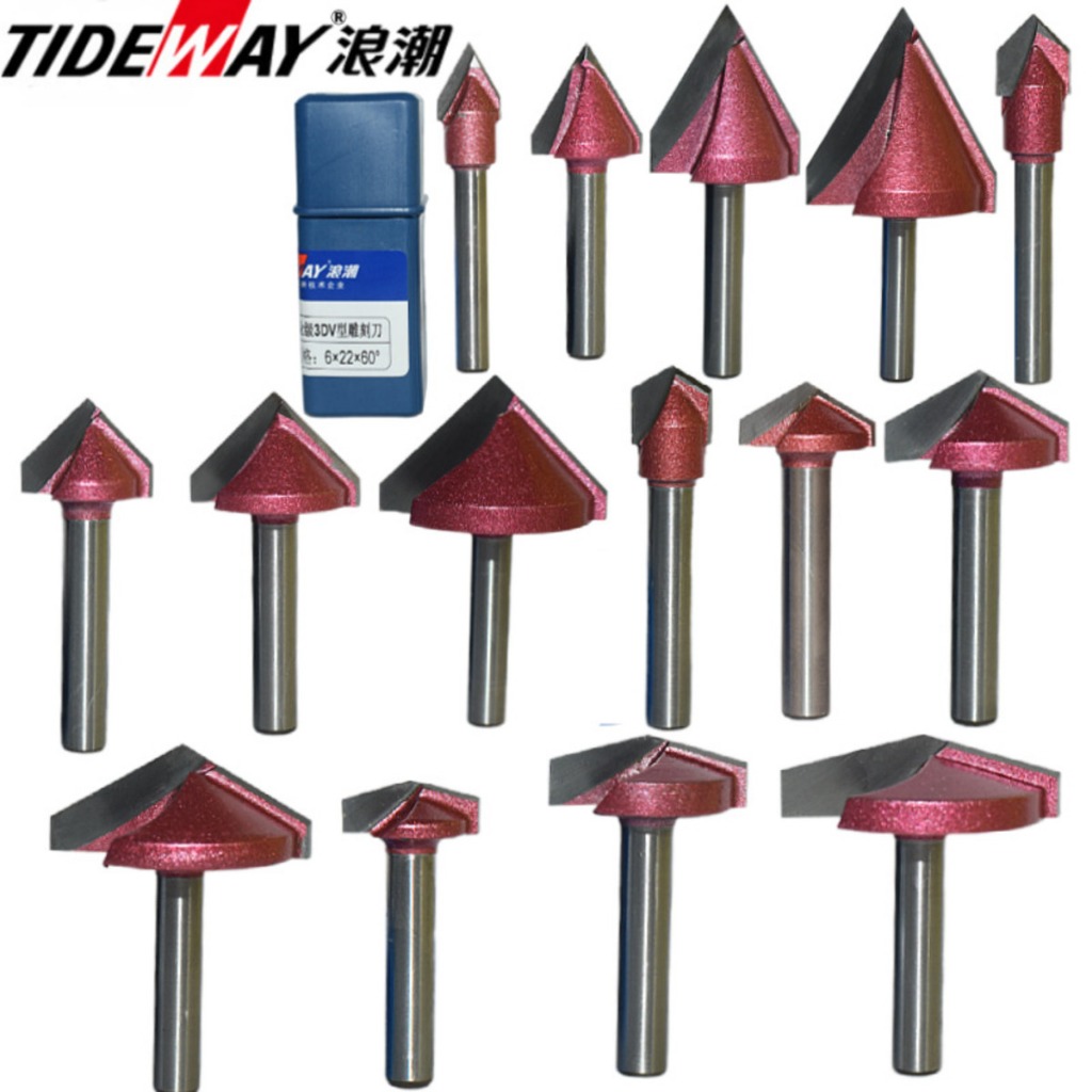 Jual Mata Profil Router CNC Engraving V Groove 6mm 3D V Ukir - High ...