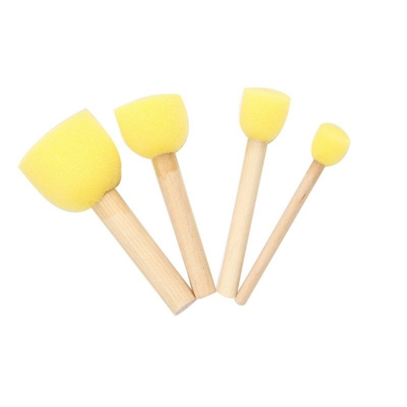 Jual (1 SET 4 PCS) KUAS DOTTY SPONS / KUAS LUKIS ANAK / KUAS LUKIS ...