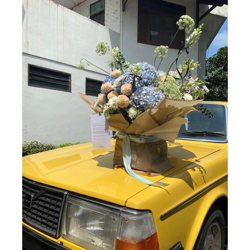 Jual Hydrangea Korean Japanese Looks Style Bouquets Bucket Buket Bunga ...