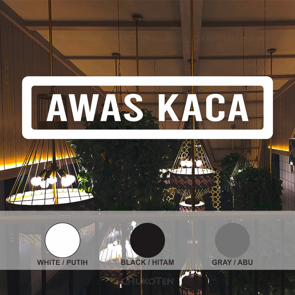 Jual Stiker Awas Kaca List P20 Pintu Kaca Cafe Cutting Sticker Sign ...