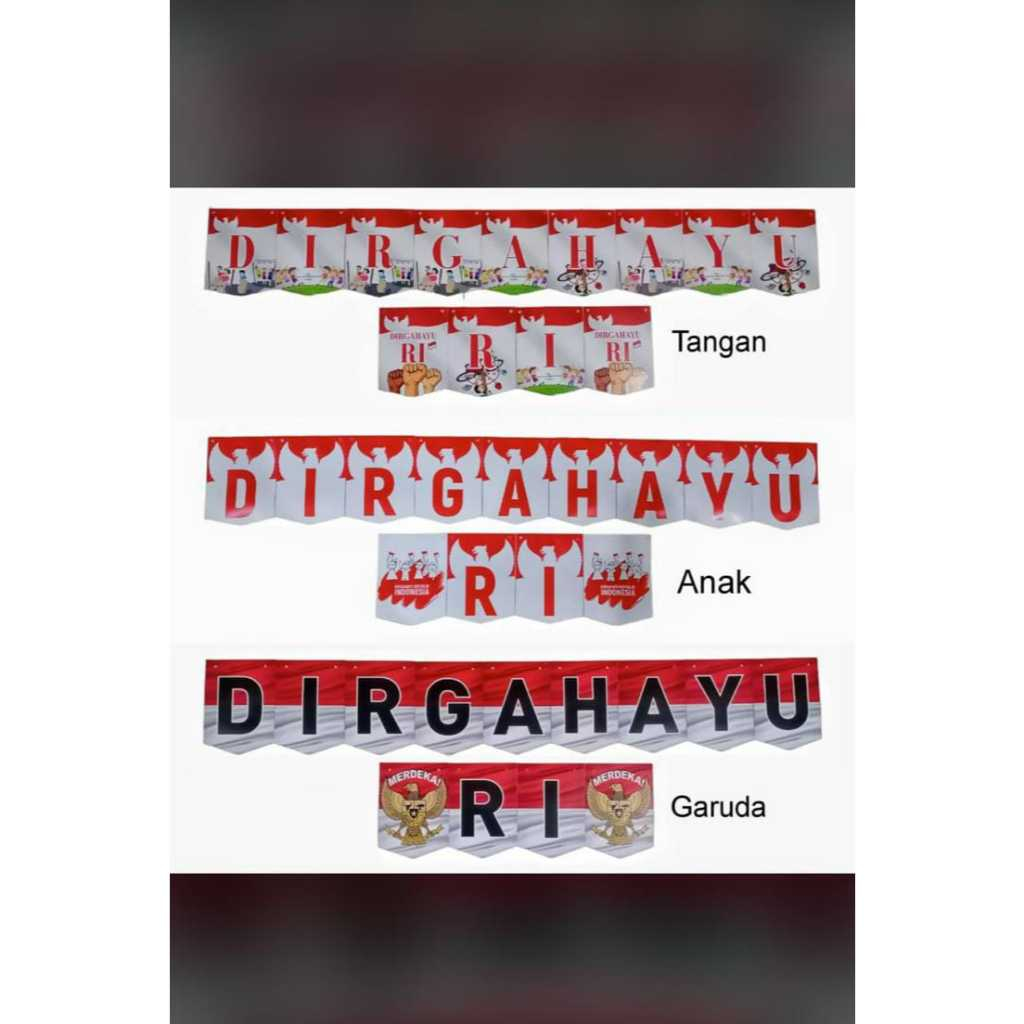 Jual SUNPARTY Banner Flag dirgahayu RI / Bunting Flag HUT RI ...