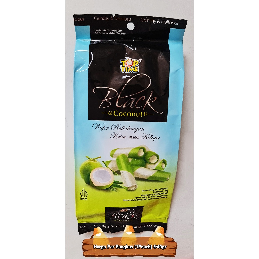 Jual [Per Bungkus] Wafer Black Wafer Roll 50gr Snack Viral Halal MUI ...