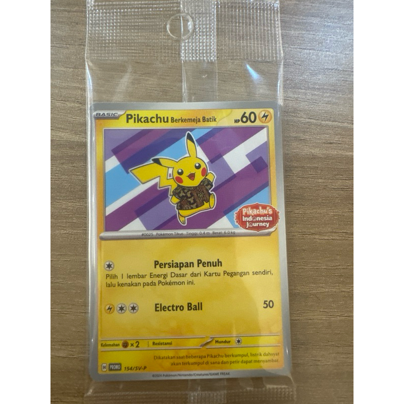 Jual TGC pokemon pikachu berkemeja batik sealed (special) | Shopee Indonesia