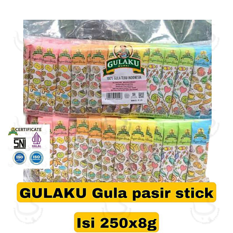 Jual GULAKU Gula pasir stick Isi 250x8g (EXP 19-04-2027 Terbaru ...