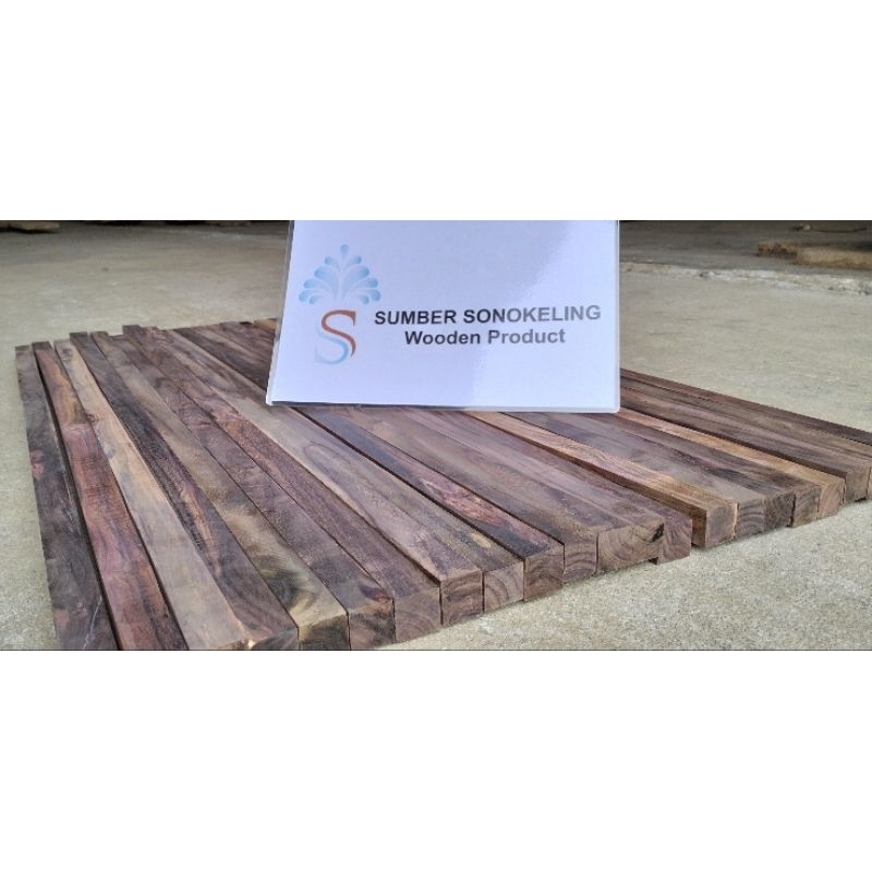 Jual Kayu SONOKELING Tebal 3cm Lebar 3cm Panjang 40cm 60cm & 70cm ...