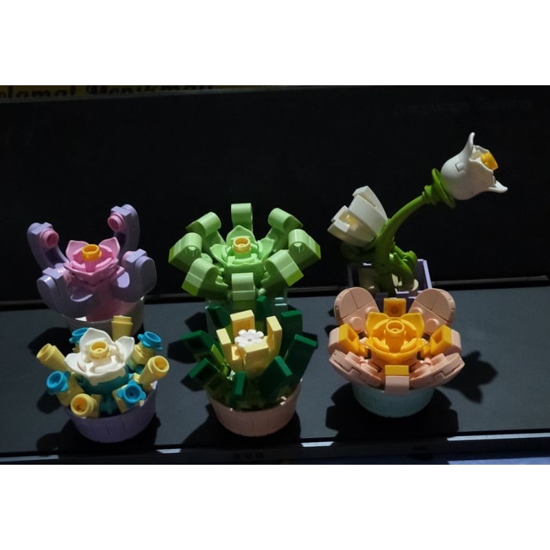 Jual Plant Nano Blocks, Mainan Balok Susun Seri Tanaman Hias Lucu ...