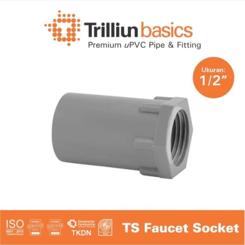 Jual Faucet socket 1/2 inch , Sok drat dalam Trilliun fitting pipa pvc ...