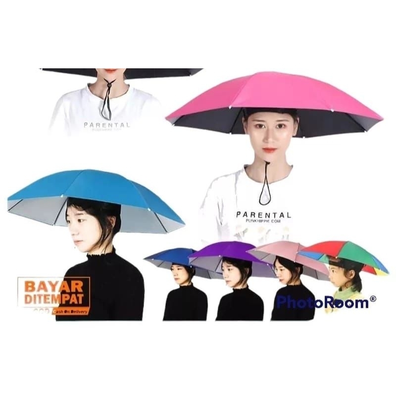 Jual Payung Topi Kepala Ukuran Diameter 60cm 70 cm -Topi Payung-Payung ...