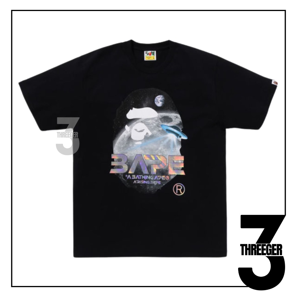 Jual Bape Moon Photo Ape Head Tee Black Original | Shopee Indonesia