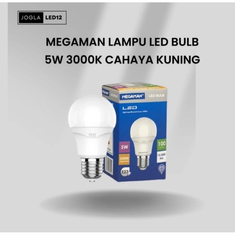 Jual Lampu Led Bulb E27 5W 3000K Cahaya Kuning Magaman | Shopee Indonesia