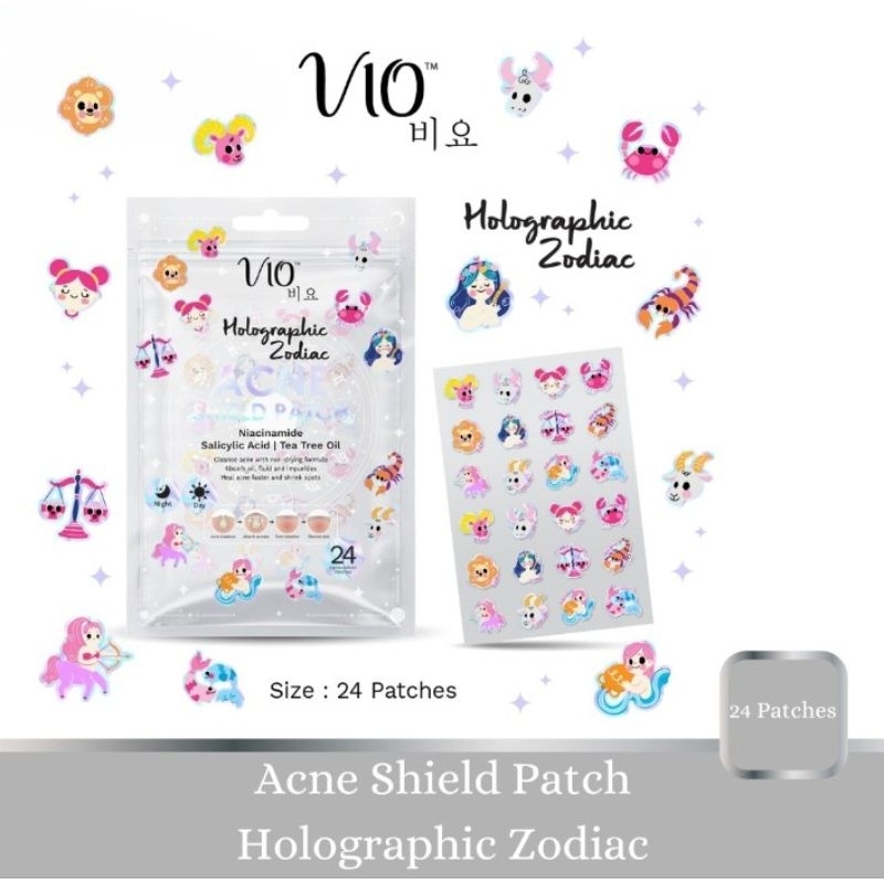 Jual Vio Acne Shield Patch Holographic Zodiac -24 Patch | Shopee Indonesia