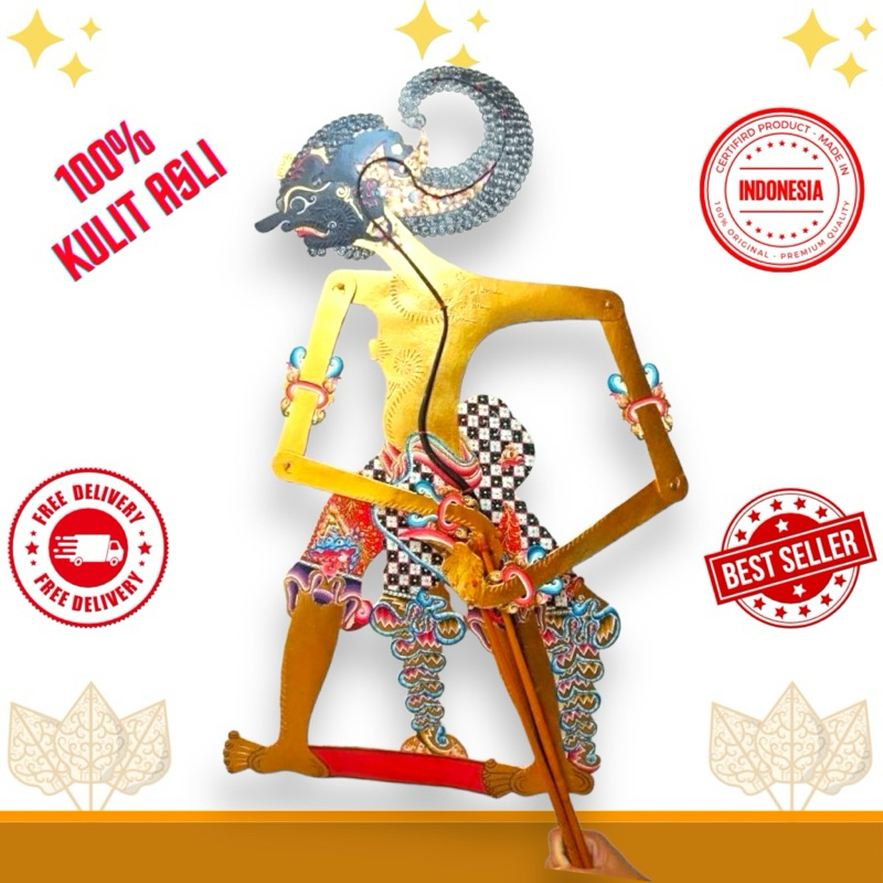 Jual Wayang Kulit Asli Werkudara/Bima Alusan Ukuran 70cm Standar Dalang | Shopee Indonesia