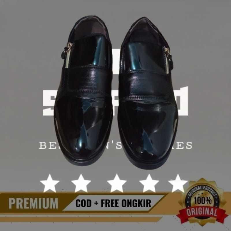 Jual [Aman STORE.ID]Sepatu Pantofel Kerja Pria Mewah Model Resleting ...
