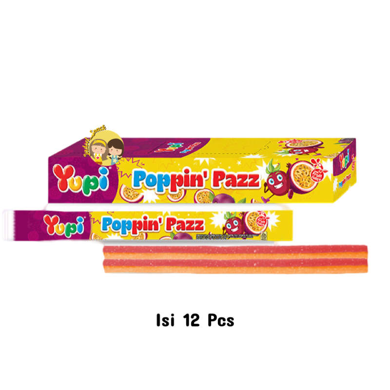 Jual GROSIR - Yupi Poppin Pazz 12 X 12 Gr Rasa Stoberi by Jadoel_Snack ...