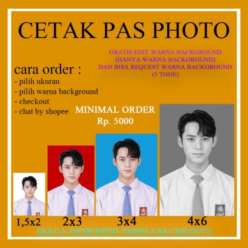 Jual CETAK PAS FOTO 2X3 3X4 4X6 Premium Murah | Shopee Indonesia